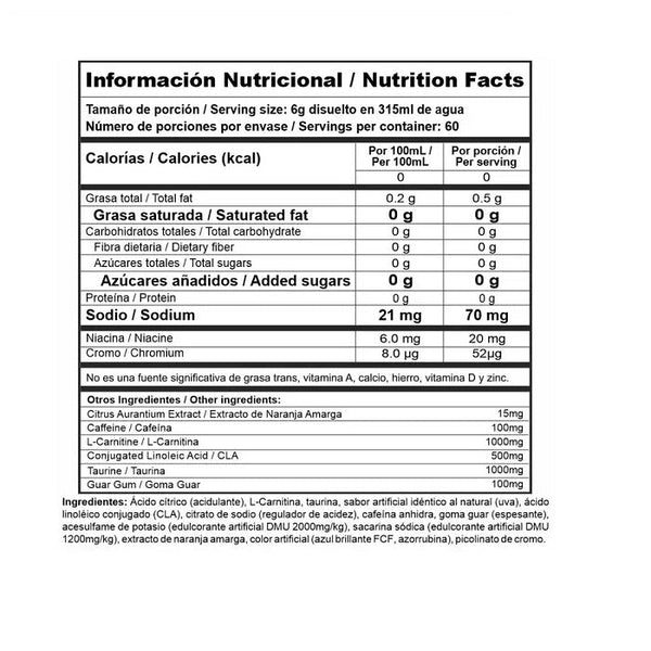 Burner stack x 360 gr - Elitenut – Artemisa Productos Naturales