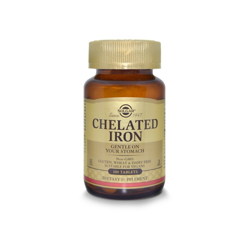 Chelated iron x 100 tabletas vegetarianas - Solgar – Artemisa Productos ...