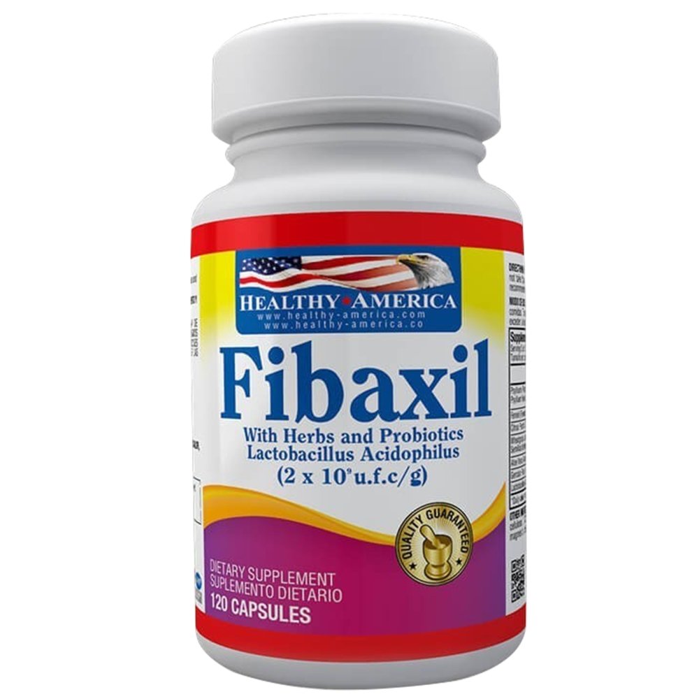 Fibaxil con hierbas y probióticos x 120 cápsulas - Healthy America ...