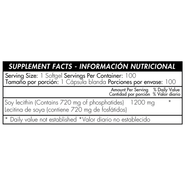 Mega Lecithin 1200 mg x 100 softgels - Healthy America – Artemisa ...