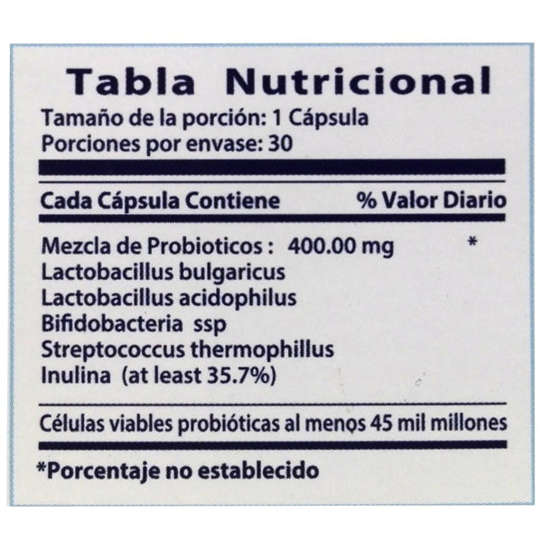Probióticos Bioplus 400 mg x 30 cápsulas vegetales - Dr. Rojas ...